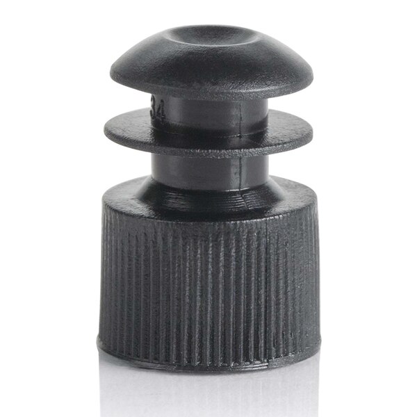 Flange Plug Cap, 12mm, Black, 1000/Bag | Med-Vet International