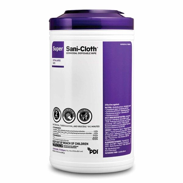 Super Sani-Cloth® Surface Disinfectant Cleaner Premoistened Germicidal ...