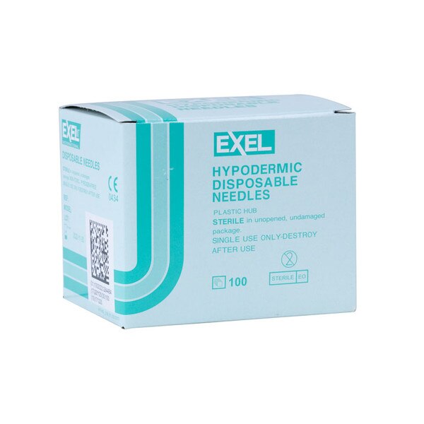 Exel Needle, 28G x 3/4", Hypodermic, 100/Box, 26448 | Med-Vet International