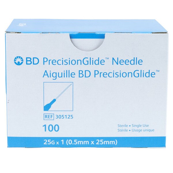 BD Hypodermic Needles, 25G x 1-in., 100/Box | Med-Vet International
