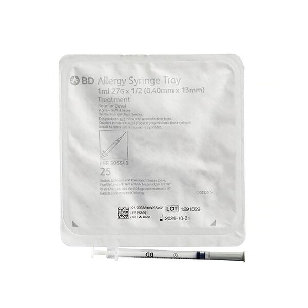 Allergy Tray PrecisionGlide™ 1 mL 1/2 Inch 27 Gauge NonSafety Thin Wall ...