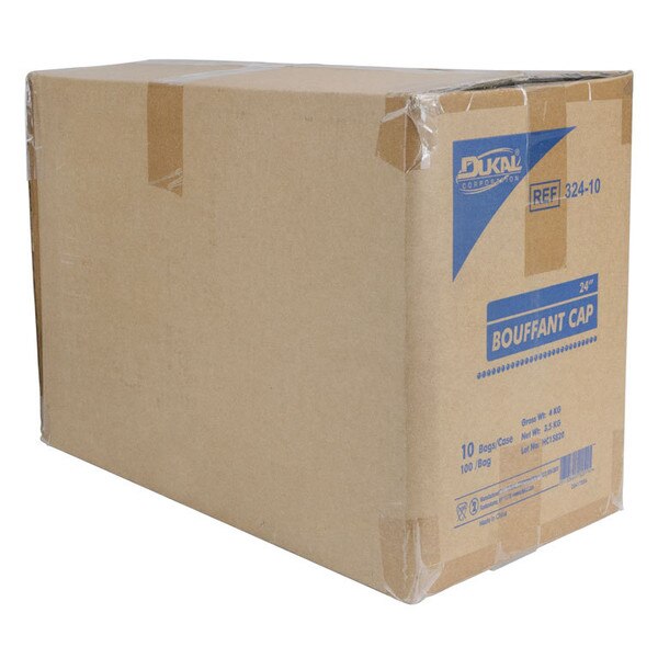 Dukal 324-10 Disposable Bouffant Cap, Blue, Spunbond Polypropylene, 16 ...
