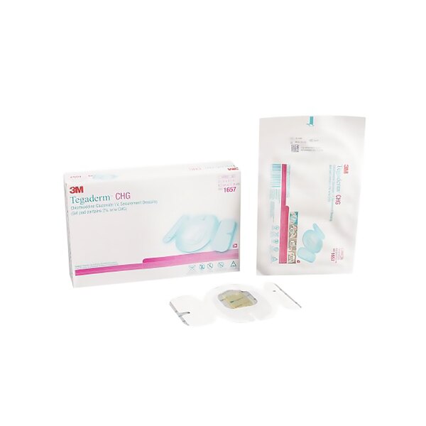 I.V. Dressing with CHG 3M™ Tegaderm™ CHG (Chlorhexidine Gluconate ...