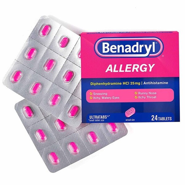 Allergy Relief Benadryl® 25 mg Strength Tablet, 10312547170311, 24/Box ...