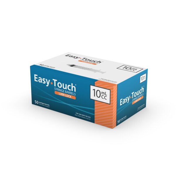 EasyTouch Luer Lock Tuberculin Syringe Barrels, TB, 10ml, 50/Box | Med-Vet International