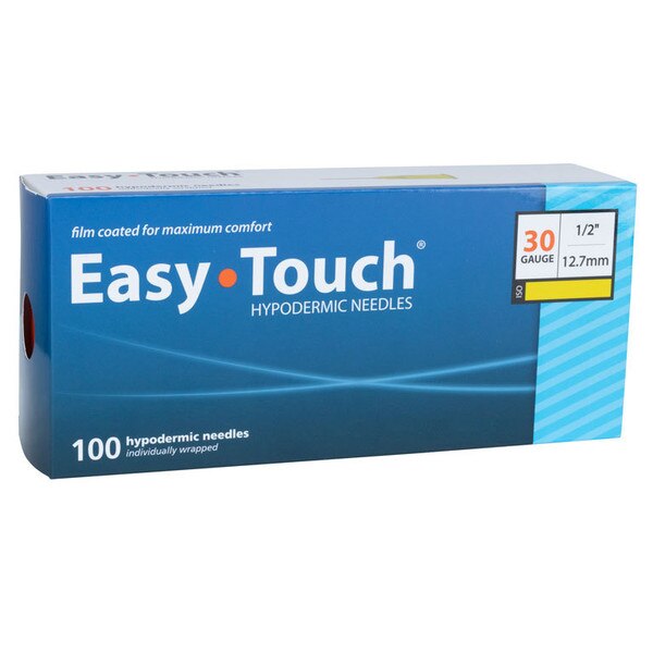 EasyTouch Hypodermic Needles, 30G x 0.5in, 100/Box | Med-Vet International