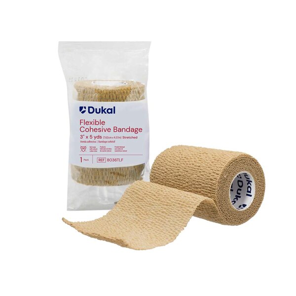 Non Sterile Cohesive Bandages, 3" x 5 Yards, Tan, 24/Box | Med-Vet ...