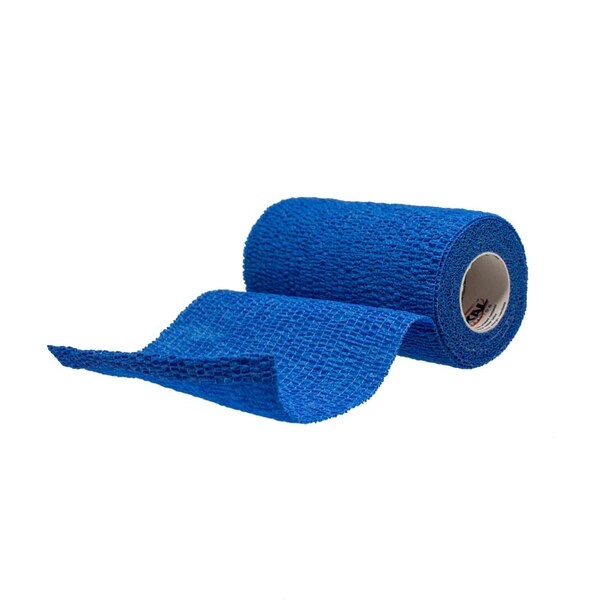 Non Sterile Cohesive Bandages, 4" x 5 Yards, Blue, 18/Box | Med-Vet ...