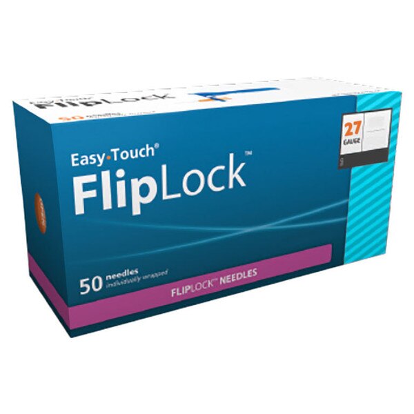 FlipLock Safety Needles, 27G x 1in, 50/Box | Med-Vet International