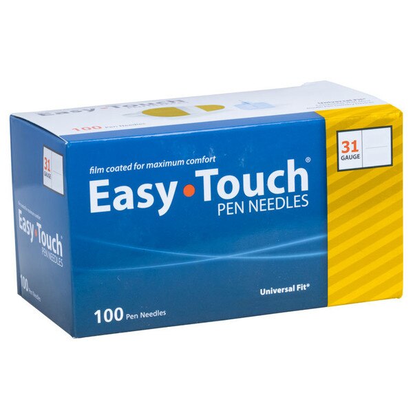 EasyTouch Pen Needles, 31G x 5/16in, 100/Box | Med-Vet International