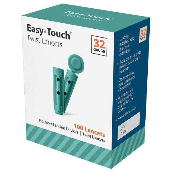 EasyTouch Twist Lancets, 32G, 100/Box | Med-Vet International