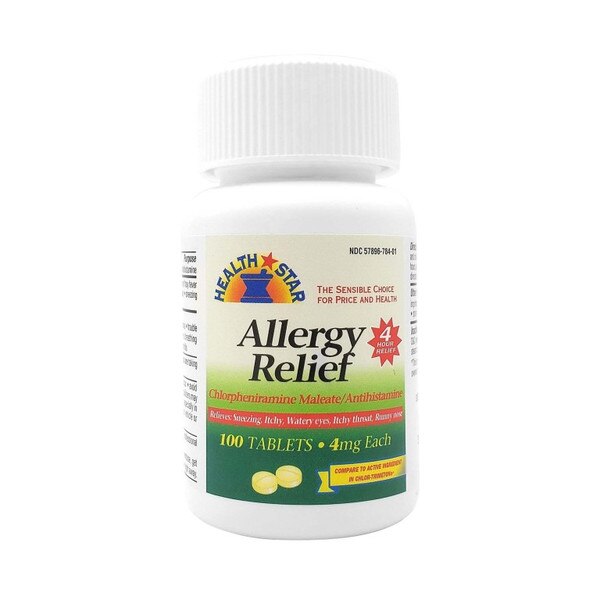 Health*Star® Chlorpheniramine Maleate Allergy Relief Tablets, 784-01 ...