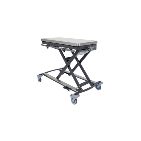 Stainless Steel Mobile Animal Lift Table with Scale, Lifts up to 200lbs ...