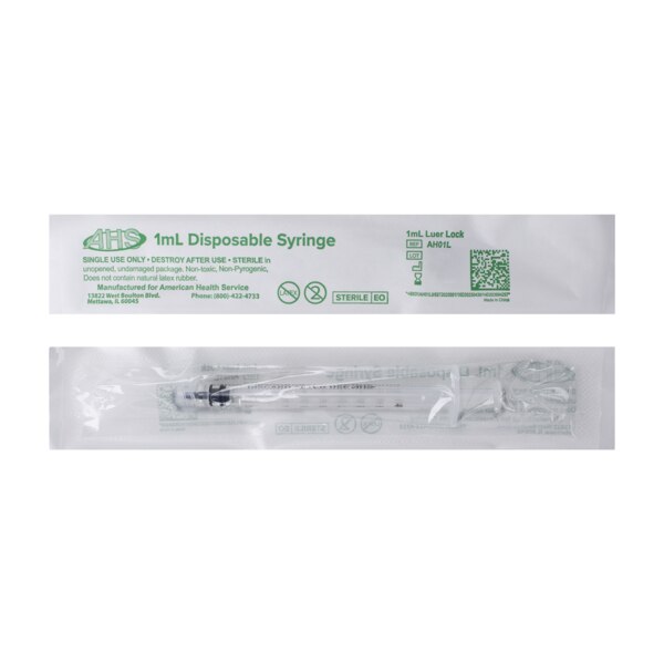 AHS Syringes, 1mL Luer Lock, Each, AH01L | Med-Vet International