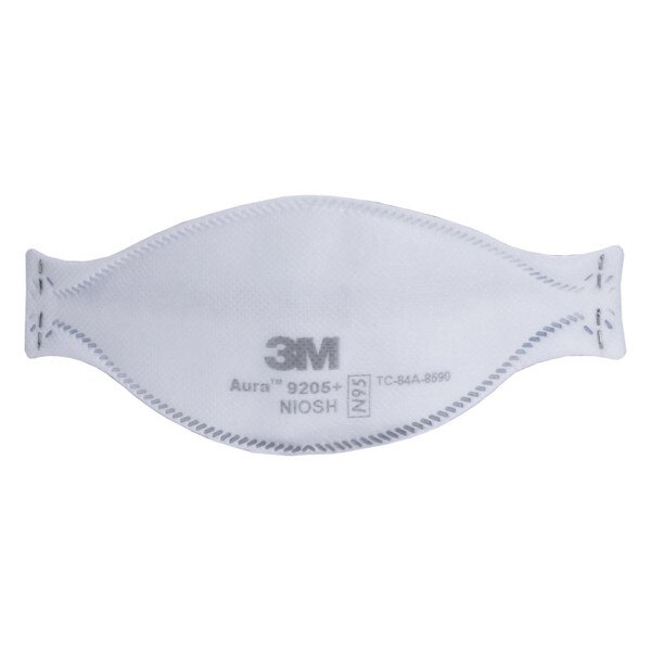 3M™ Aura™ N95 Particulate Respirator 9205+, 10/BG | Med-Vet International