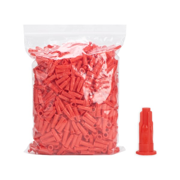Clear Syringe Caps, Polypropylene, Non-Sterile, Fits All Syringes, Red ...