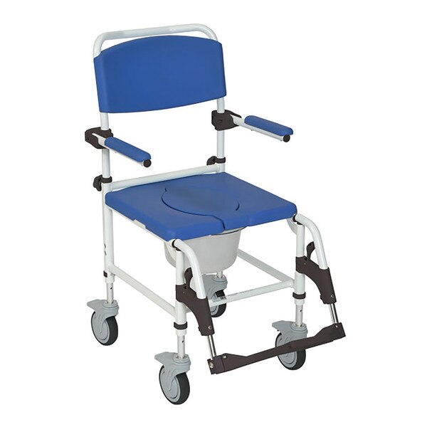 Aluminum Shower Commode Transport Chair | Med-Vet International