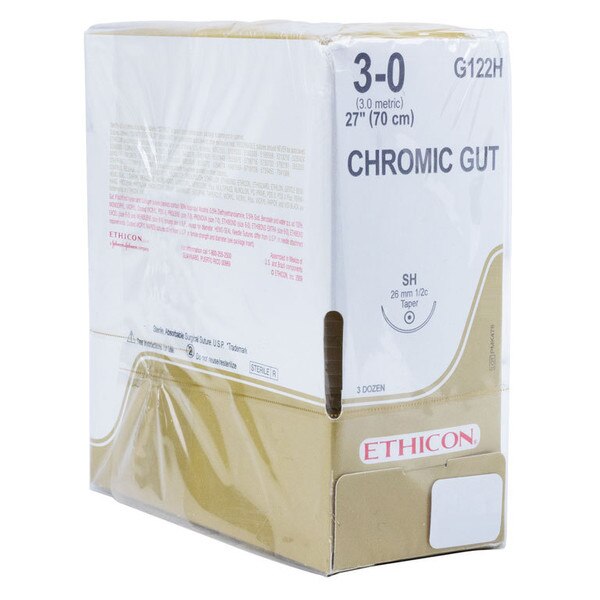 Ethicon Suture Chromic Gut 3-0 SH 36/bx G122H | Med-Vet International