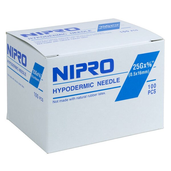 Nipro Syringe & Needle, 3mL, Luer Lock, 25G X 5/8", Hypodermic, 100/BX, JD+03L2516 | Med-Vet ...