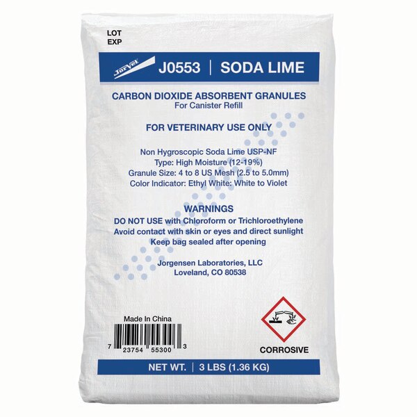 Soda Lime, 3 lb Bag, Each | Med-Vet International