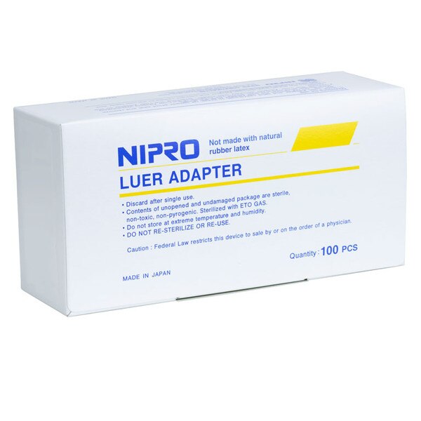 Nipro Luer Adapter (Multi-Sample), 100/Box | Med-Vet International
