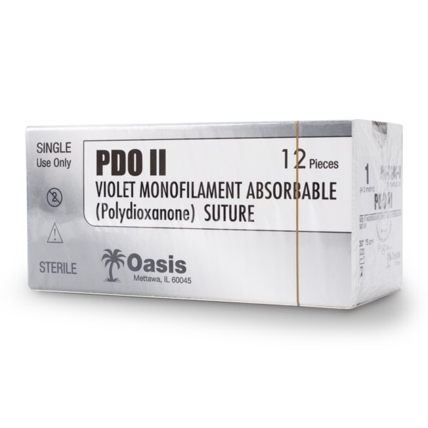 Oasis PDO Suture, Size 1, with NCT-1 Needle, 12/box, Veterinary Use ...