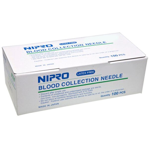 Nipro Needle, 22G x 1-1/2", Blood Collection, 100/Box, NM+22G38 | Med ...
