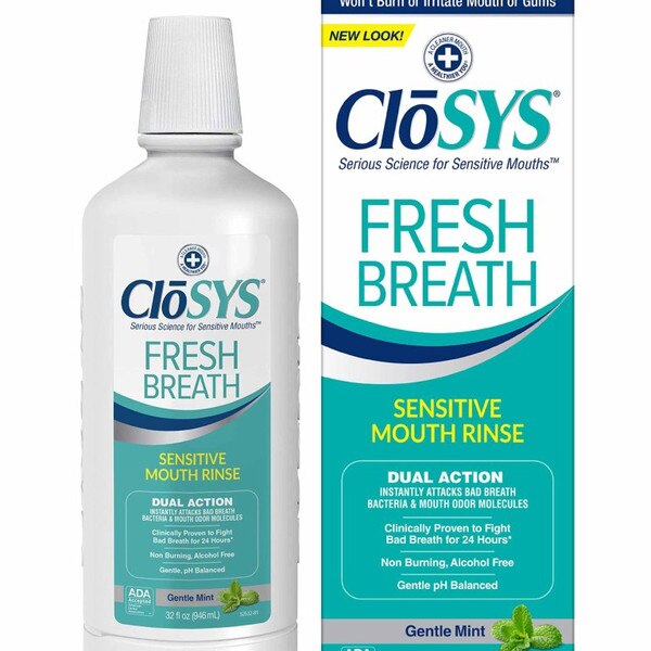 CloSYS Sensitive Fresh Breath Oral Rinse-32oz, 12 Count | Med-Vet ...