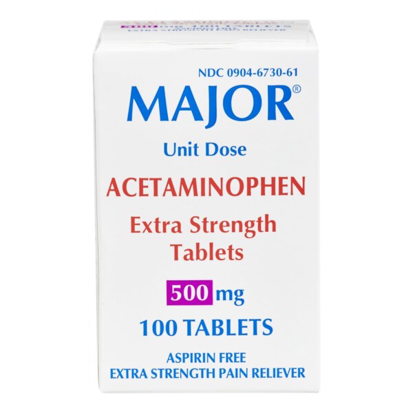 Acetaminophen, 500mg, 10x10 Blister Pack, 100 Tablets | Med-Vet ...