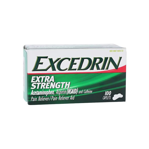 Excedrin Caplets 250/250/65mg Extra Strength, 100/Bottle | Med-Vet ...