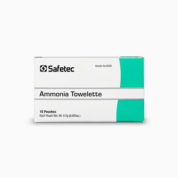 Safetec Ammonia Inhalant Wipes 15-30%, 10/Box | Med-Vet International