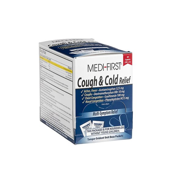Medi-First Cough and Cold Relief Caplets, 40x2/Box | Med-Vet International