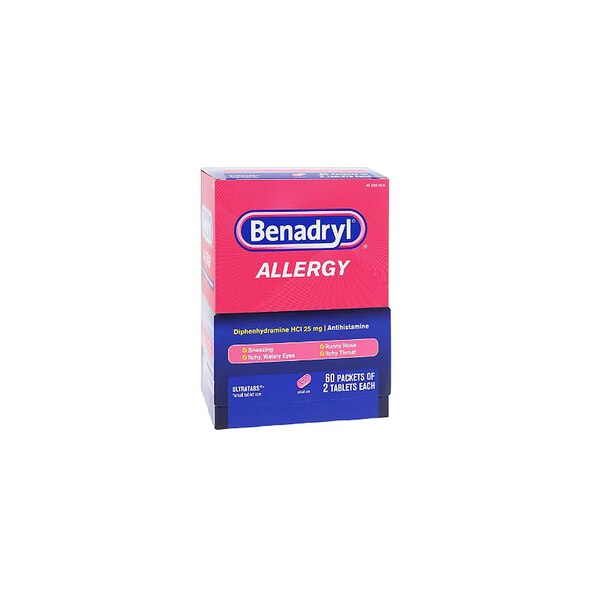 Benadryl Allergy Oral Ultratabs 25mg, 60x2/Box | Med-Vet International