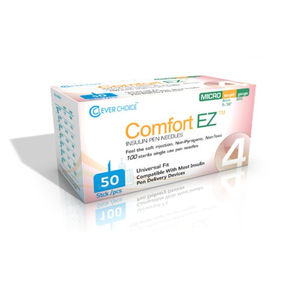 Comfort EZ Pen Needles, 32G X 4mm, 50/Box | Med-Vet International
