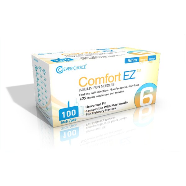 Comfort EZ Pen Needles, 32G X 6mm, 100/Box | Med-Vet International