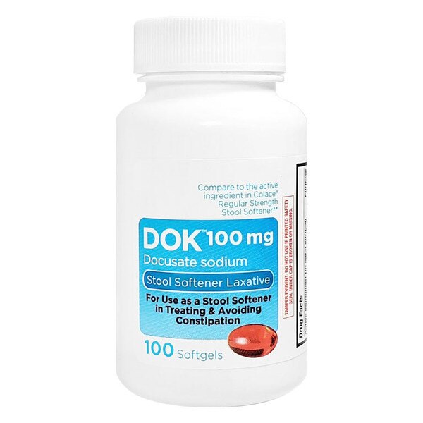 Docusate Sodium 100mg, 100 Sofgel Capsules | Med-Vet International