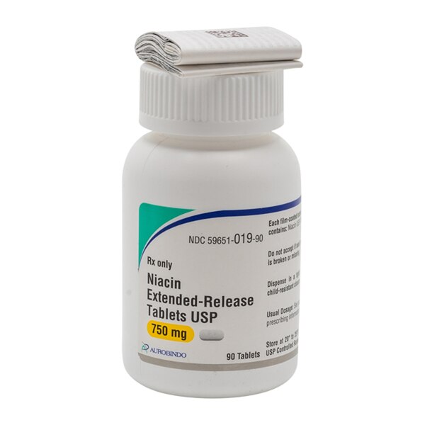 Niacin, Extended Release, 750mg, 90 Tablets | Med-Vet International