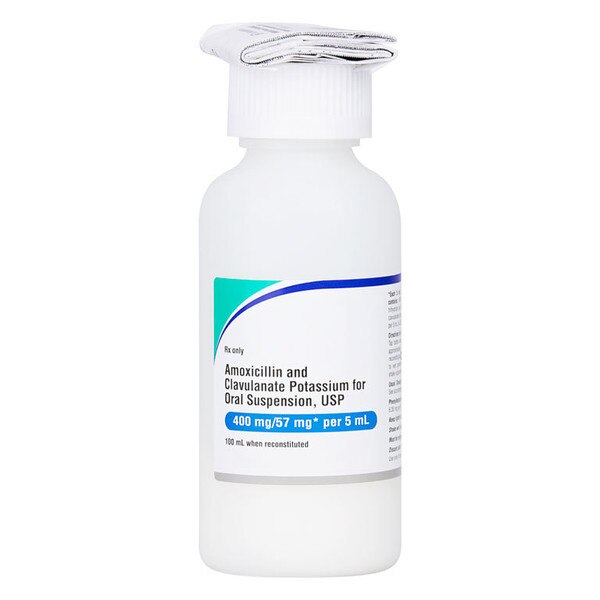 Amoxicillin/Clavulanic Acid Suspension (augmentin), 400/57mg, 100mL ...