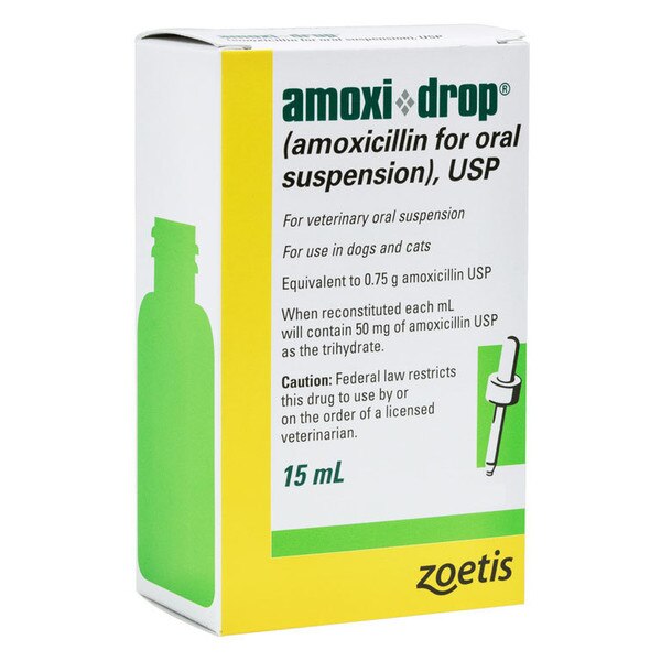 Zoetis Amoxi-Drops, 15mL, Vet Label | Med-Vet International