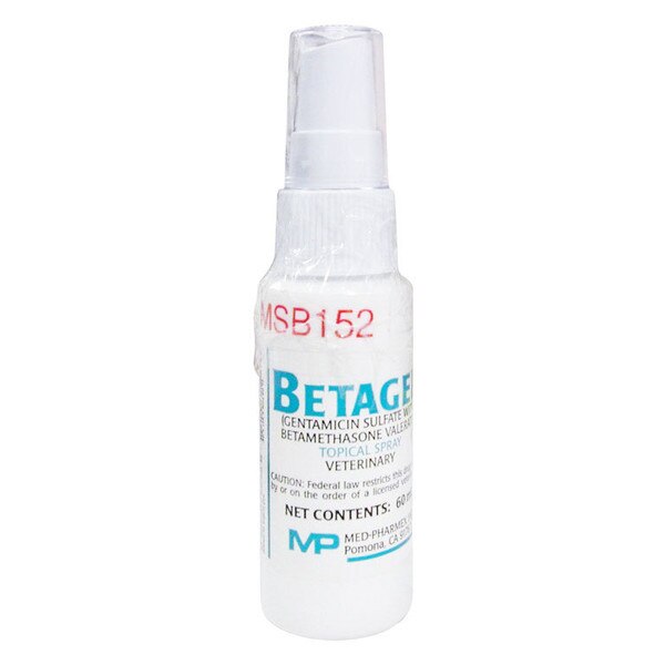 Betagen Topical Spray, Broad Spectrum Antibiotic, 60mL | Med-Vet ...