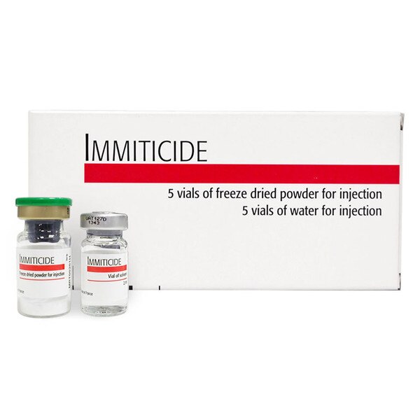 Immiticide, 5 Freeze Dried Powder + 5 Vials of Sterile Water | Med-Vet ...