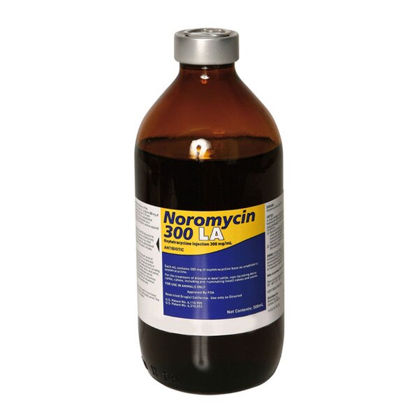 Norbrook Noromycin 300 LA (Oxytetracycline LA 300), 300mg/ml, 500ML ...
