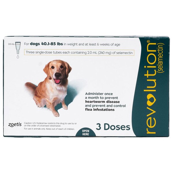 Zoetis Revolution Teal for Dogs, 40.1-85 lbs, 3-pack | Med-Vet ...