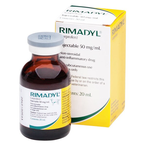 RXV Zoetis, Rimadyl (Carprofen) Injection 50mg/mL 20mL | Med-Vet ...