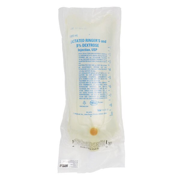 Lactated Ringer's with 5% Dextrose IV Solution 1000ml | Med-Vet International