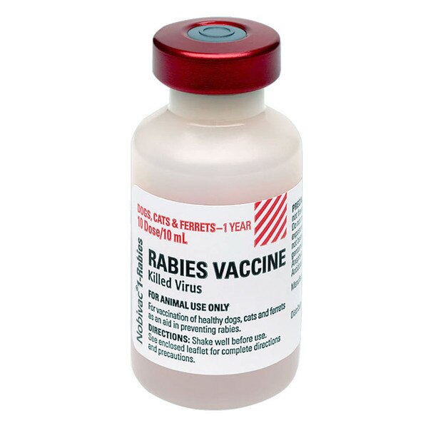 Nobivac® 1 Rabies Vaccine, 1 Year Feline/Canine/Ferret, 10 Dose Tank ...