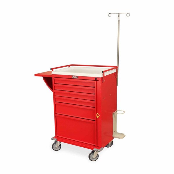 V-Series, Six Drawer Crash Cart, Deluxe Emergency Accessory Package ...