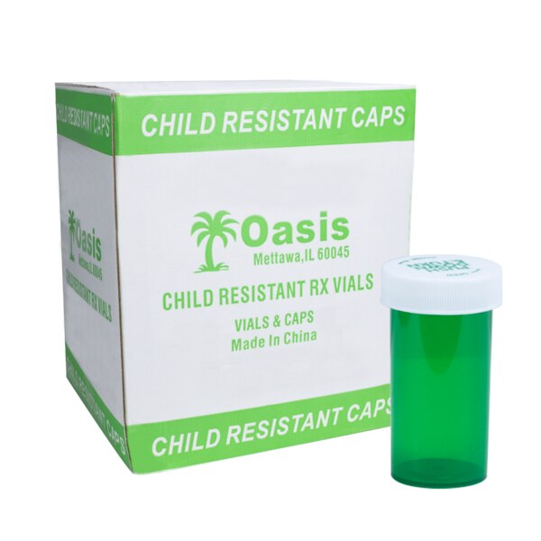 Green Prescription Vial, 13 Dram, 310/Case | Med-Vet International