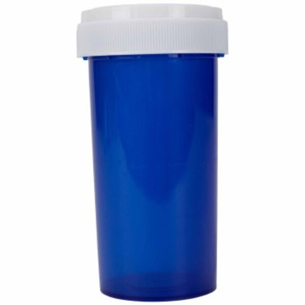 Blue Prescription Vial, 40 Dram, Reversible Cap, 160/Case | Med-Vet ...