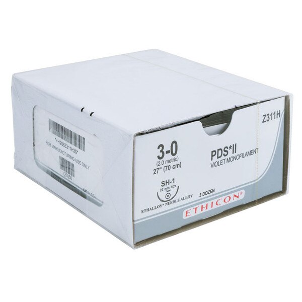 Ethicon PDS II Suture, Size 3-0, SH-1, 27", 36/Box | Med-Vet International